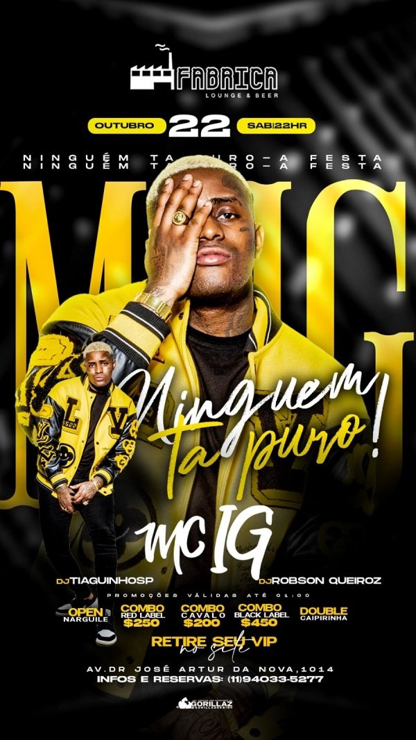MC IG em São Paulo - Sympla
