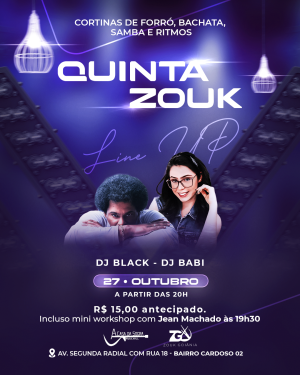 QUINTA ZOUK em Aparecida de Goiânia - Sympla