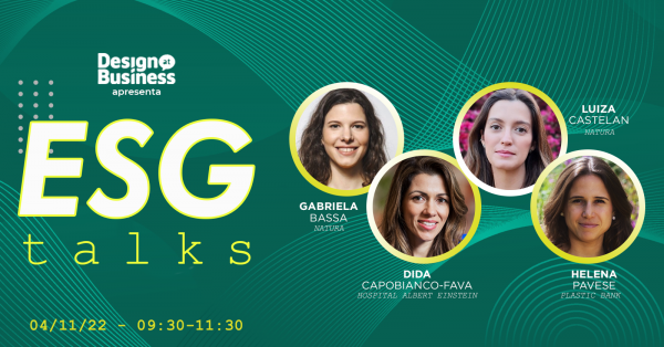 ESG Talks com Natura, Einstein e Plastic Bank - online - Sympla