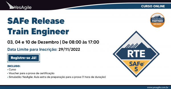 SAFe Release Train Engineer com certificação SAFe® RTE - online - Sympla