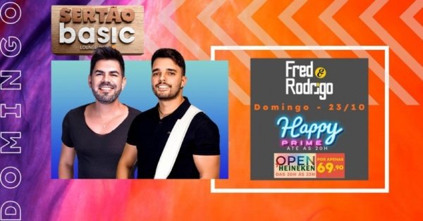 Domingo 23/10 • Fred & Rodrigo • Basic Águas Claras em Brasília - Sympla