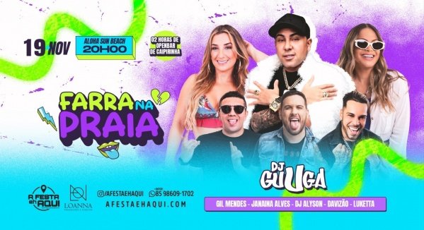 Farra na Praia - DJ Guuga - A Festa Eh Aqui em Fortaleza - Sympla