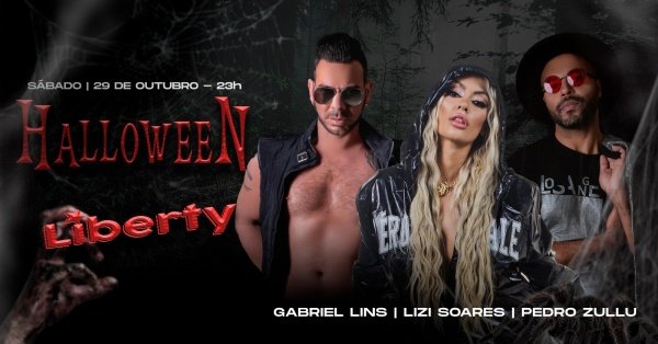 Halloween Liberty Com Dj Lizi Soares, Dj Gabriel Lins e Dj Pedro Zullu em Porto Alegre - Sympla