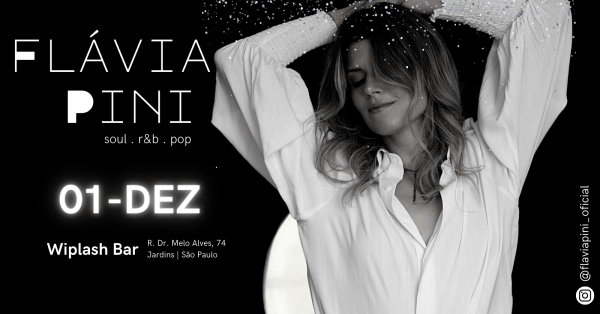 Flávia Pini no Whiplash Bar em São Paulo - Sympla