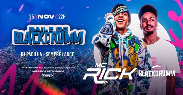 MC RICK - Baile do Blackdrumm - Monkey Lounge Bar 25.Nov em Curitiba ...