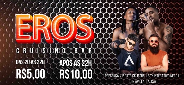 Eros Cruising Bar - Quarta feita dia 16 em Rio de Janeiro - Sympla