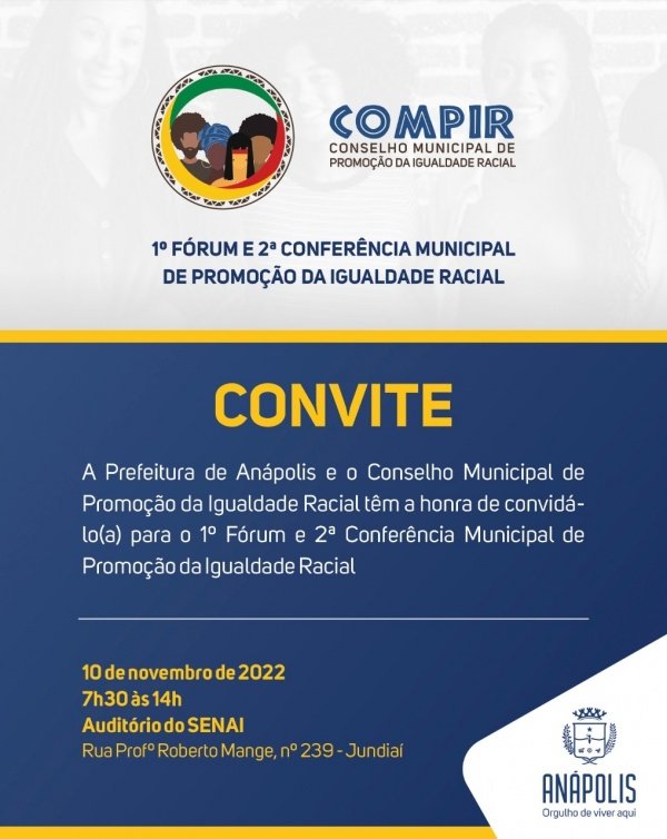 1º FÓRUM E 2ª CONFERÊNCIA MUNICIPAL DE PROMOÇÃO DA IGUALDADE RACIAL em ...