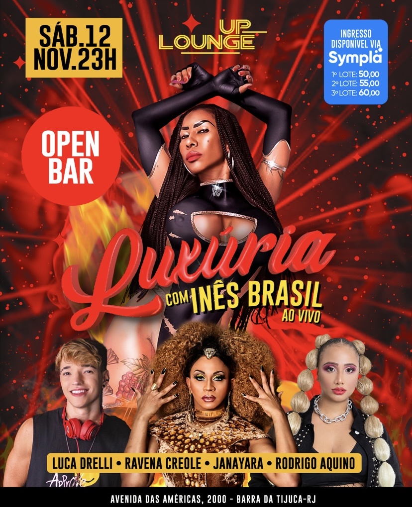 Up Lounge: Inês Brasil! Open Bar | Sábado | 23h em Rio de Janeiro - Sympla