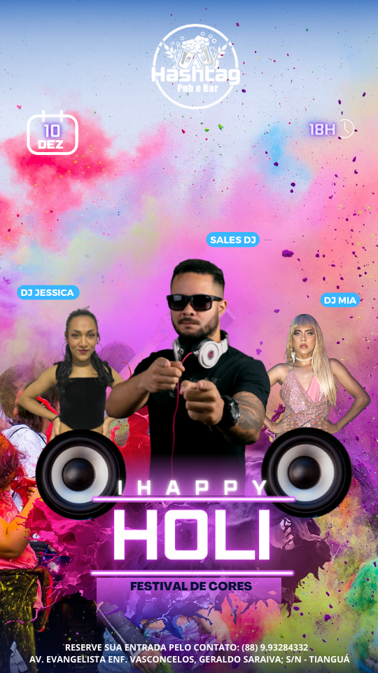 I HAPPY HOLI DO HASHTAG em Tianguá - Sympla