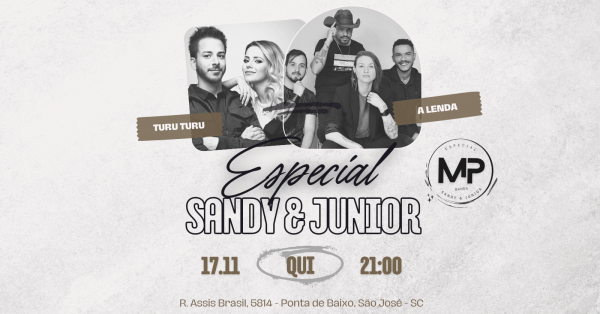 Especial Sandy & Junior Banda MP em São José - Sympla