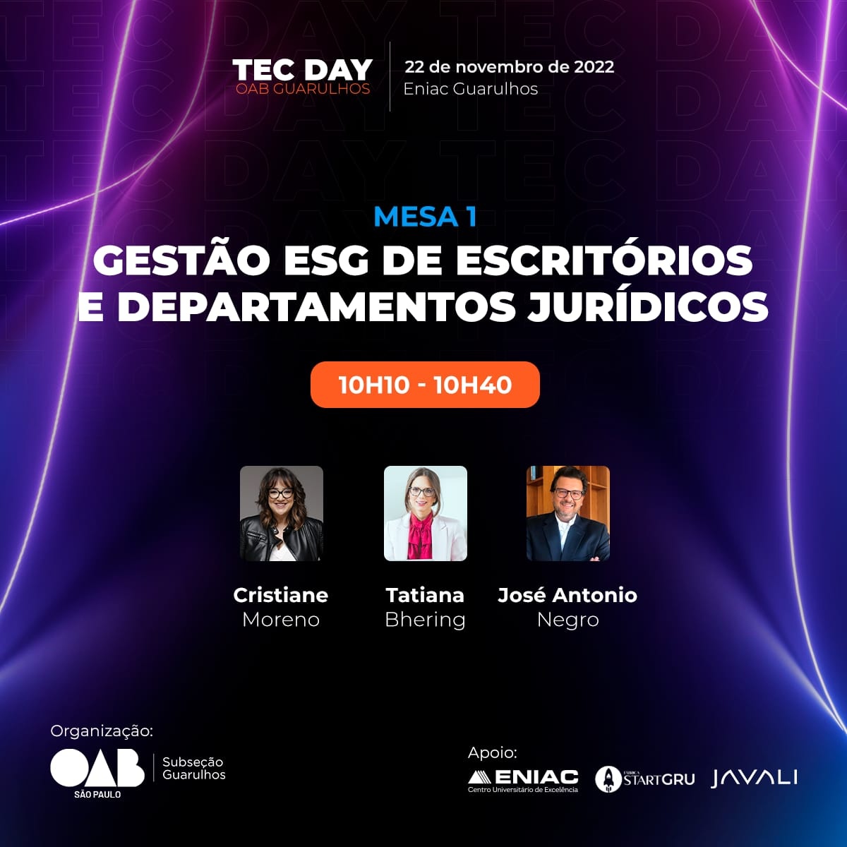 Congresso de Inovação - TEC DAY OAB Guarulhos em Guarulhos - Sympla