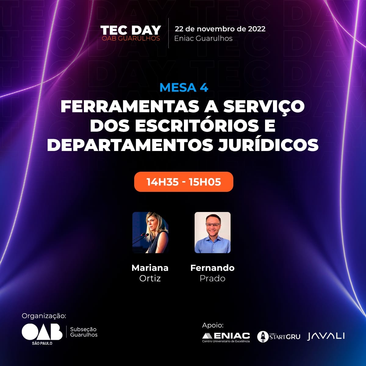 Congresso de Inovação - TEC DAY OAB Guarulhos em Guarulhos - Sympla