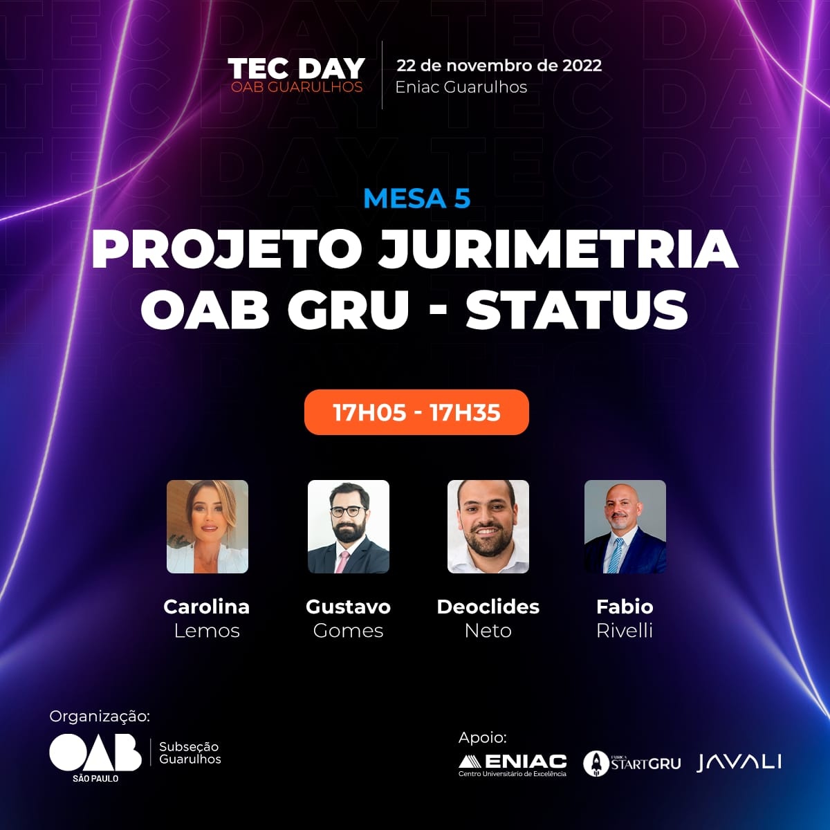 Congresso de Inovação - TEC DAY OAB Guarulhos em Guarulhos - Sympla