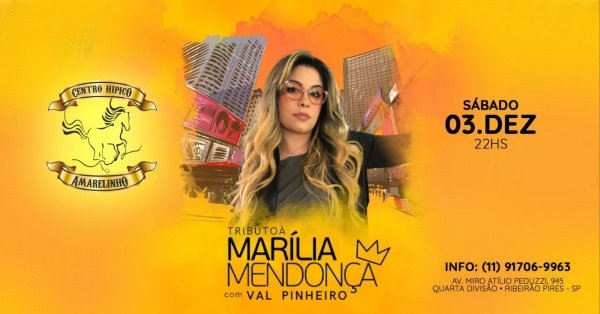 TRIBUTO À MARÍLIA MENDONÇA com Val Pinheiro no AMARELINHO em Ribeirão ...