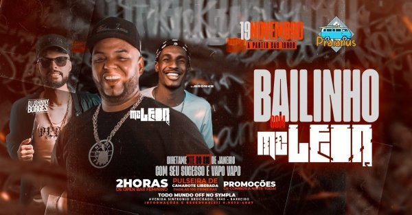 SÁBADO - BAILE DO MC LEON em Belo Horizonte - Sympla
