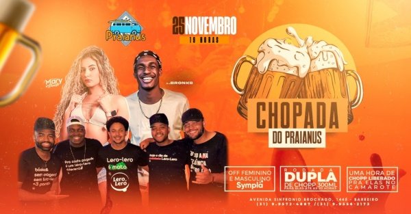 CHOPADA DO PRAIANUS - PAGODE & FUNK em Belo Horizonte - Sympla