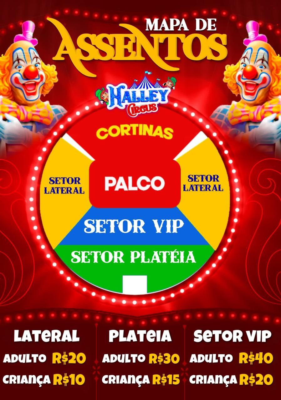 Halley Circus (sábado) em Nova Friburgo - Sympla