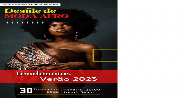 desfile de moda afro em Santo Antônio de Jesus - Sympla