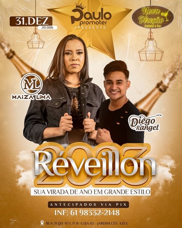 Show réveillon Maíza Lima e Diego Rangel em Valparaíso de Goiás - Sympla