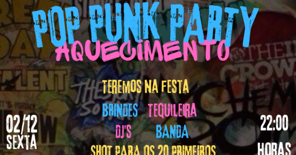 Pop Punk Party - Aquecimento em Rio de Janeiro - Sympla