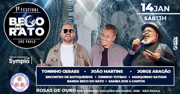 1° Festival do Beco do Rato SP em São Paulo - Sympla