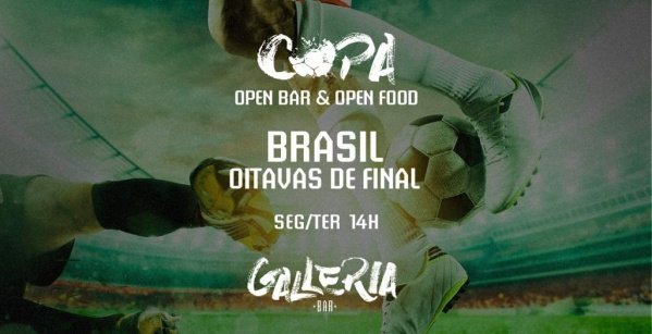 Copa Open Bar e Open Food no Galleria Bar em São Paulo - Sympla