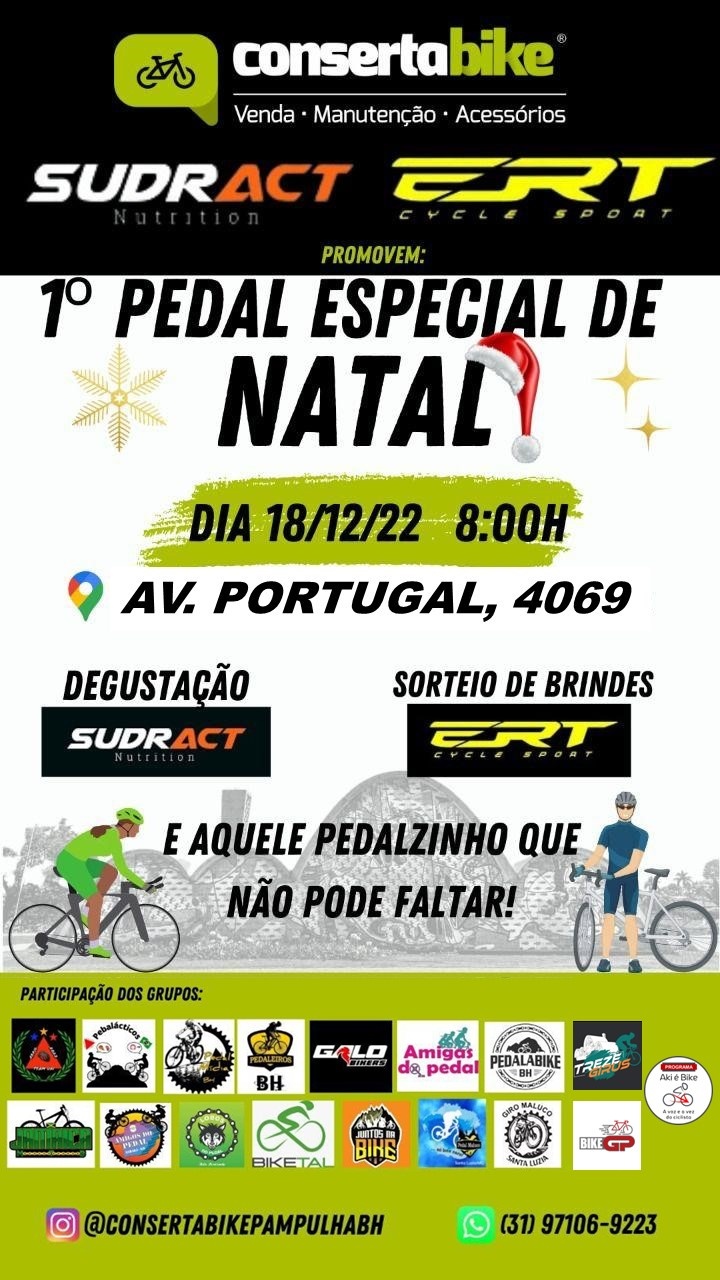 1º PEDAL ESPECIAL DE NATAL - CONSERTA BIKE PAMPULHA/BH em Belo ...