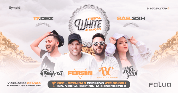 FESTA WHITE (PROMOTER ANDRÉ) em Lagoa Santa - Sympla