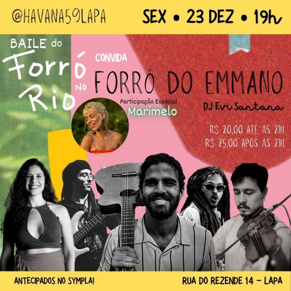 Baile do Forró o Rio no Havana 59 Lapa em Rio de Janeiro - Sympla