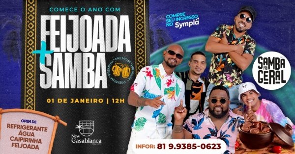 FEIJOADA & SAMBA - NEW CASABLANCA - PAULISTA PE em Paulista - Sympla