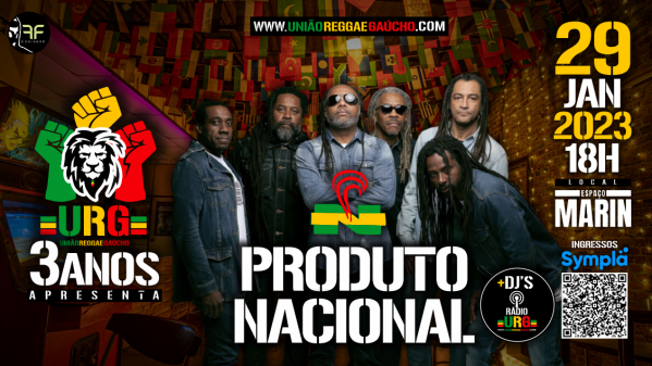 3 anos da URG com a banda Produto Nacional em Porto Alegre - Sympla