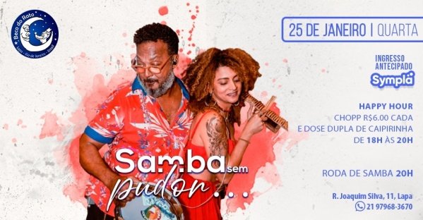 Samba sem Pudor em Rio de Janeiro - Sympla