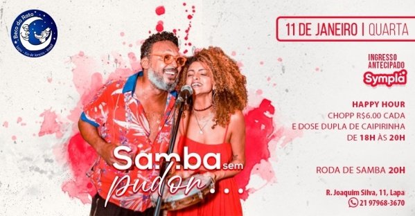 Samba sem Pudor em Rio de Janeiro - Sympla