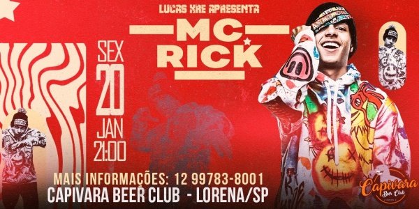 Lucas Xre apresenta: Mc Rick em Lorena - Sympla