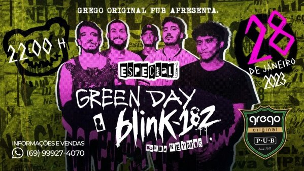 Especial Punk Rock: Blink 182 + Green Day em Porto Velho - Sympla