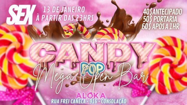 CANDY MEGA OPEN BAR em São Paulo - Sympla
