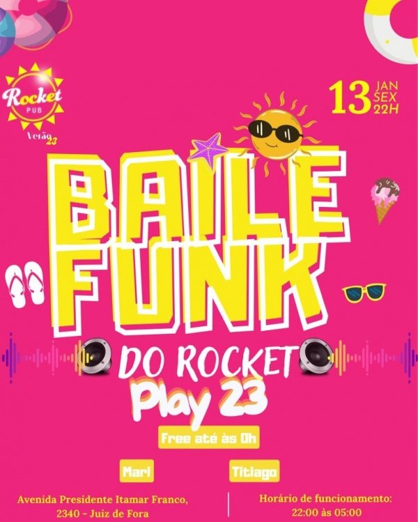 BAILE FUNK DO ROCKET - 13/01/23 em Juiz de Fora - Sympla