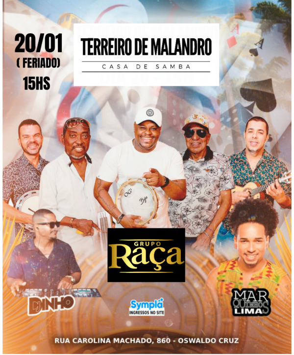 TERREIRO DE MALANDRO CONVIDA GRUPO RAÇA em Rio de Janeiro - Sympla