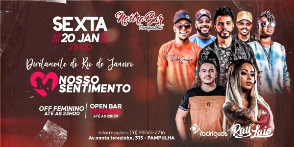 SEXTOU NOSTRO BAR PAMPULHA em Belo Horizonte - Sympla
