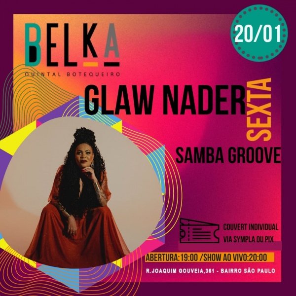 Glaw Nader Samba Groove em Belo Horizonte - Sympla