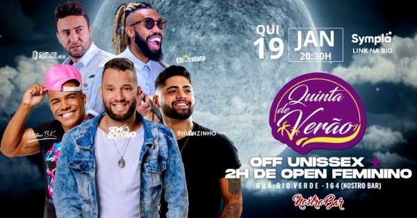 QUINTA DE VERÃO | NOSTRO BAR em Belo Horizonte - Sympla