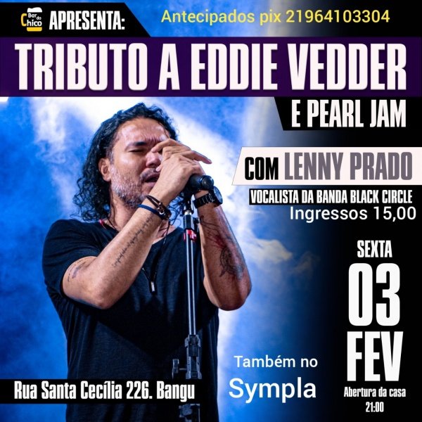TRIBUTO A EDDIE VEDDER E PEARL JAM COM LENNY PRADO em Rio de Janeiro ...