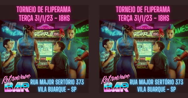 Retrowave Bar - Torneio de Fliperama - Terça 31/1/23 - 18hs em São ...