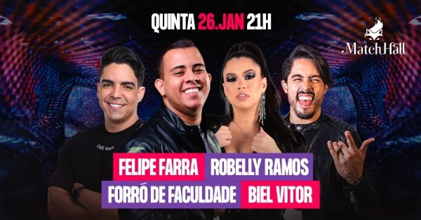QUINTA| MATCH HALL 26/01 em Recife - Sympla