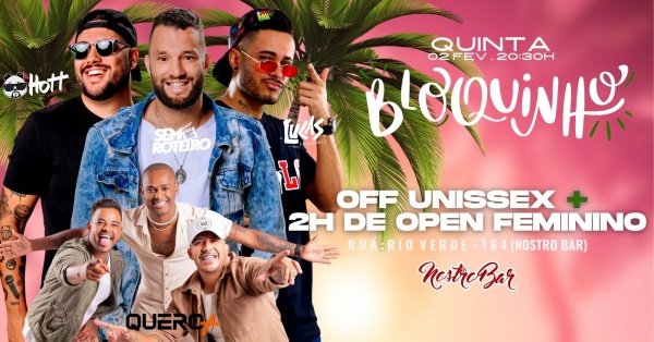QUINTA - BLOQUINHO | NOSTRO BAR em Belo Horizonte - Sympla