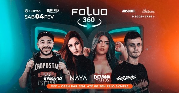 Falua 360º (PROMOTER ANA CLARA) em Lagoa Santa - Sympla