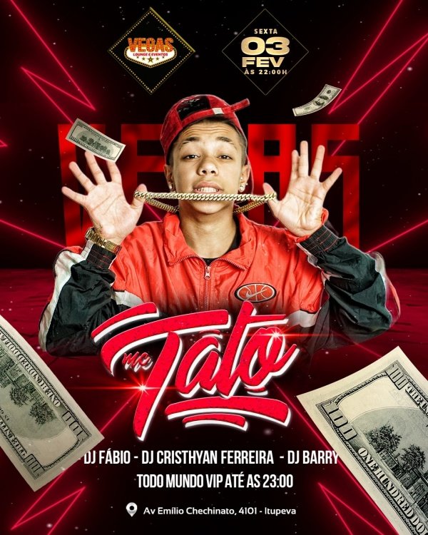 Mc Tato - Vegas Lounge Itupeva - Funk em Itupeva - Sympla