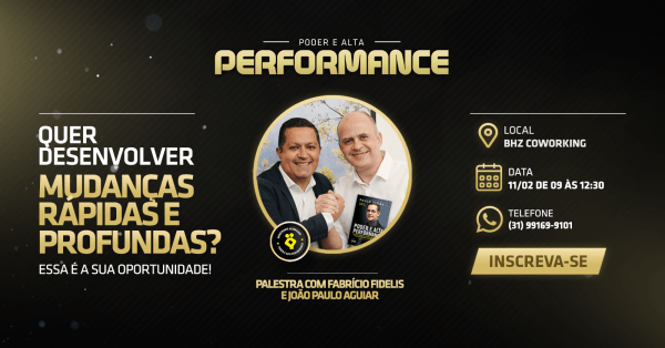 PALESTRA: PODER E ALTA PERFORMANCE em Belo Horizonte - Sympla