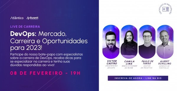 (LIVE) DevOps: Mercado, Carreira e Oportunidades para 2023! - online - Sympla