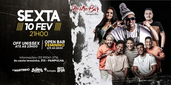 SEXTOU NOSTRO BAR PAMPULHA em Belo Horizonte - Sympla